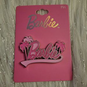 Barbie | Accessories | Barbie Logo With Palm Trees Enamel Pin | Poshmark